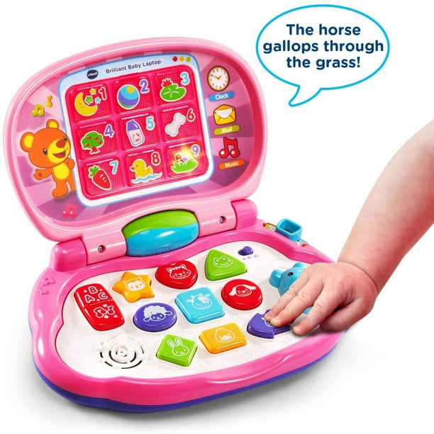 Laptop VTech Brilliant para bebé, rosa Vtech VTech | Walmart en línea