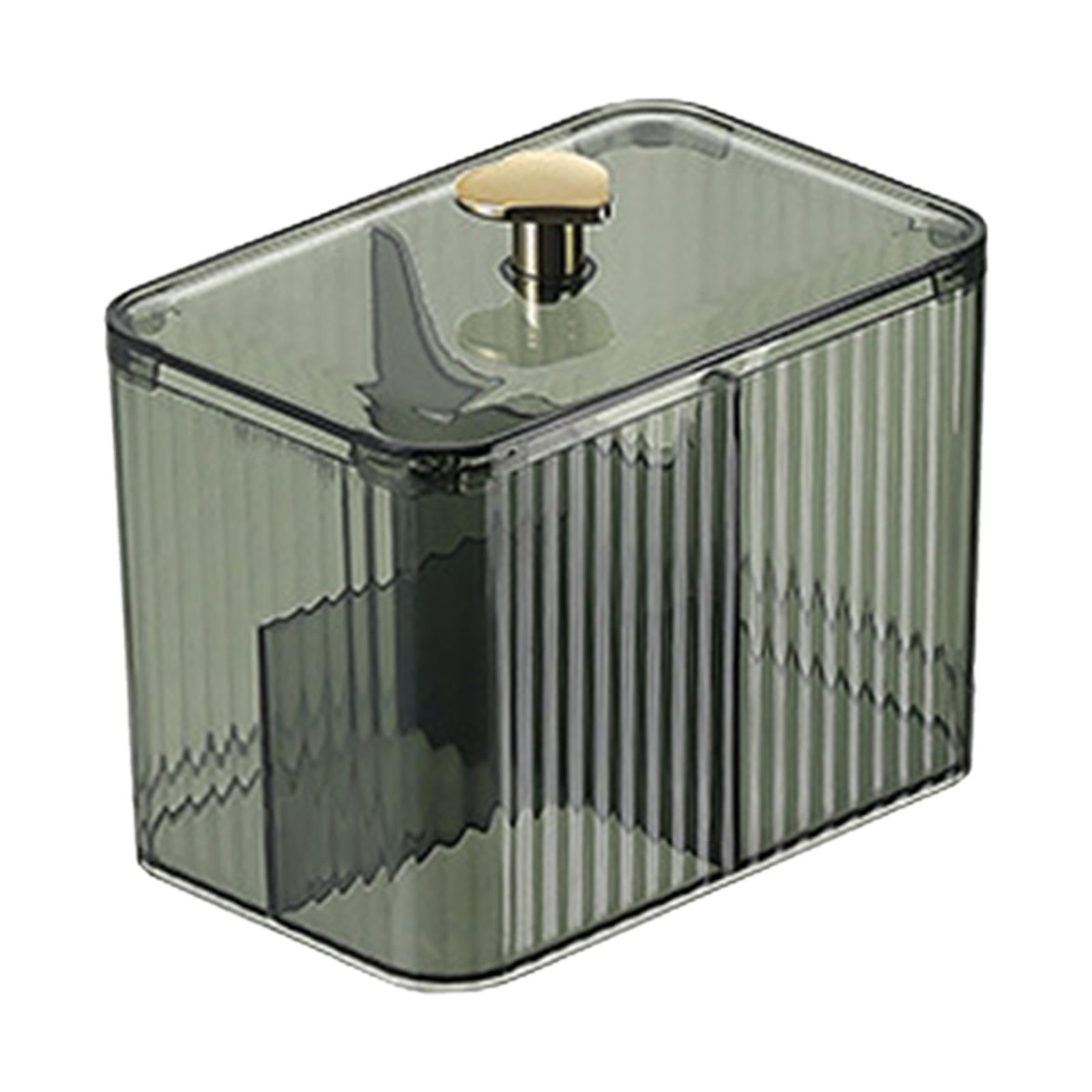 Bathroom Storage Organizer Dustproof Square Makeup Swab Holder Makeup ...