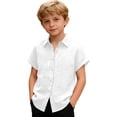 Atogsazn Girls Button Down Shirts Kids Casual Short Sleeve Loose Fit ...