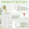 4 Packs Round Cocktail Table Skirt 32"x 43" Spandex Stretch Cocktail ...