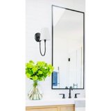 CFC Lighting Rustic 1-Light Black Wall Sconce with Clean White Shade ...