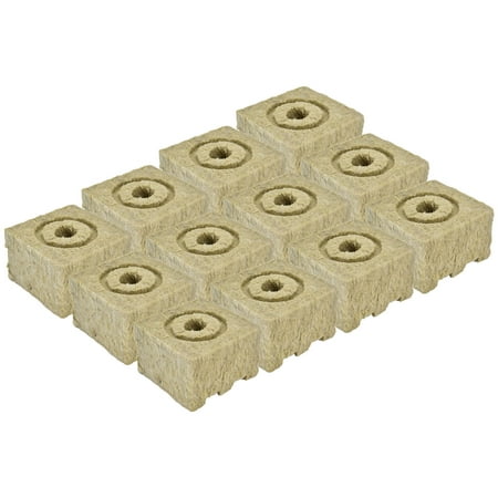 Grow Block, 12pcs 4 Inch Rockwool Starter Plugs Permeable Fast Water ...