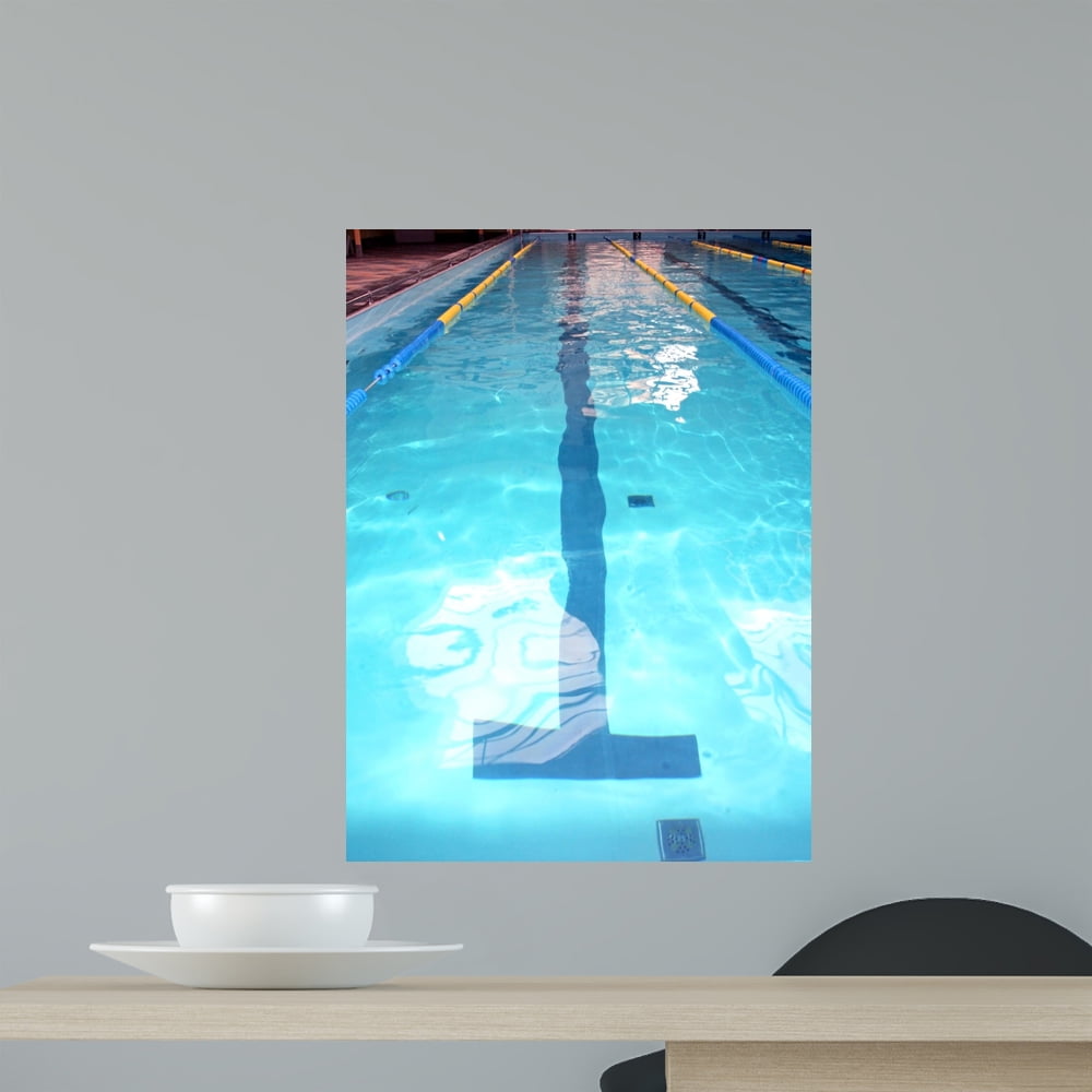 Clear Blue Swimming Pool Wall Mural Decal Sticker, Wallmonkeys Peel ...