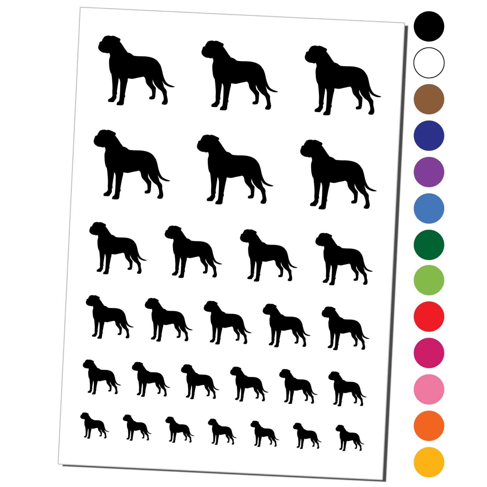 Bullmastiff Dog Solid Water Resistant Temporary Tattoo Set Fake Body ...