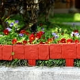 25 Pcs Lawn Fence with Stone Look, High Stability Durable Plastic ...
