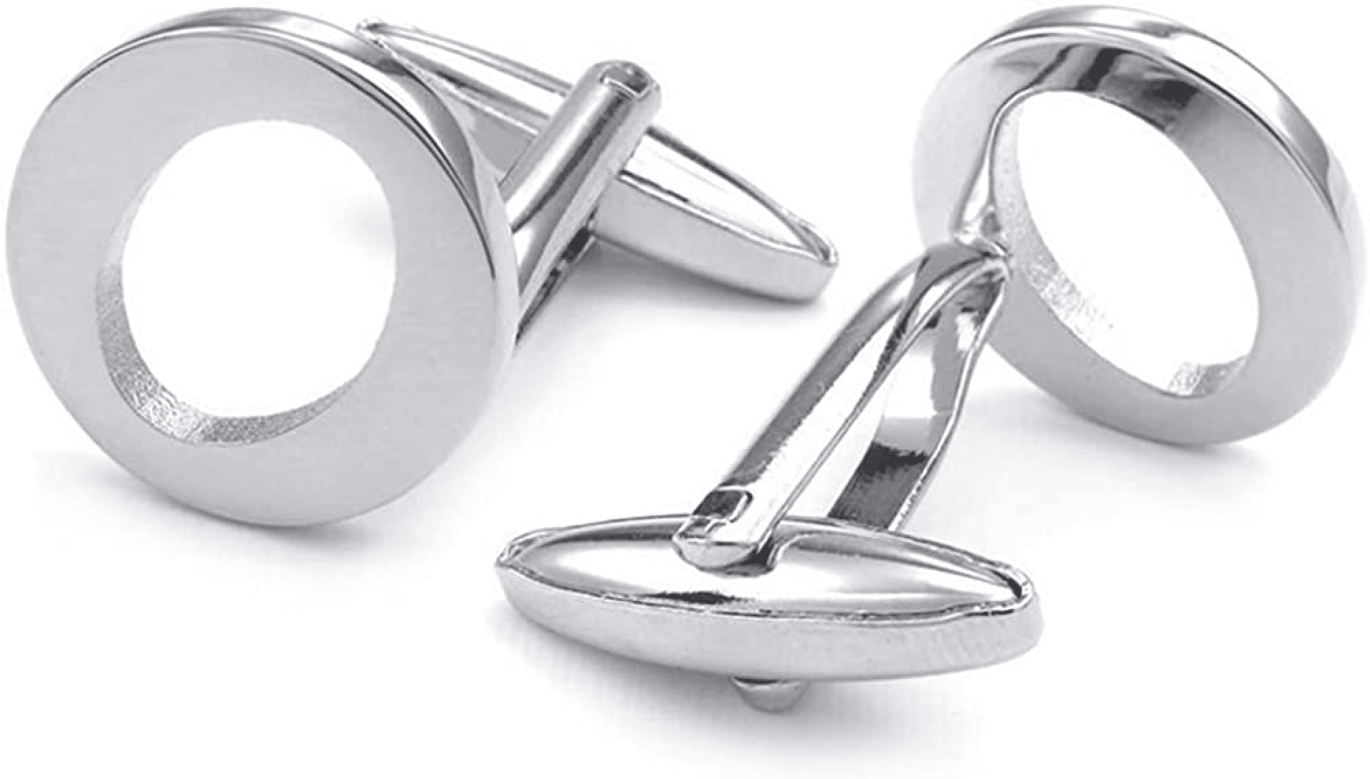 Rush Initial Alphabet Letter Cufflinks for Men Wedding Gift, O Silver ...