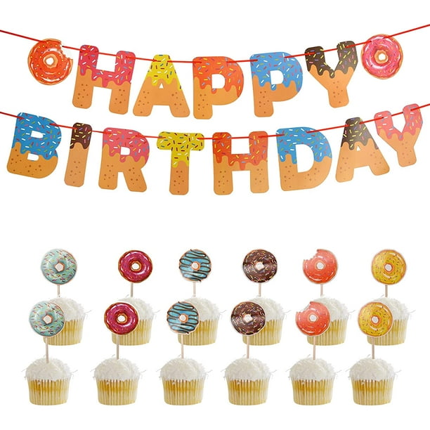 Donuts Birthday Decorations Set, Donuts Theme Birthday Baby Shower ...