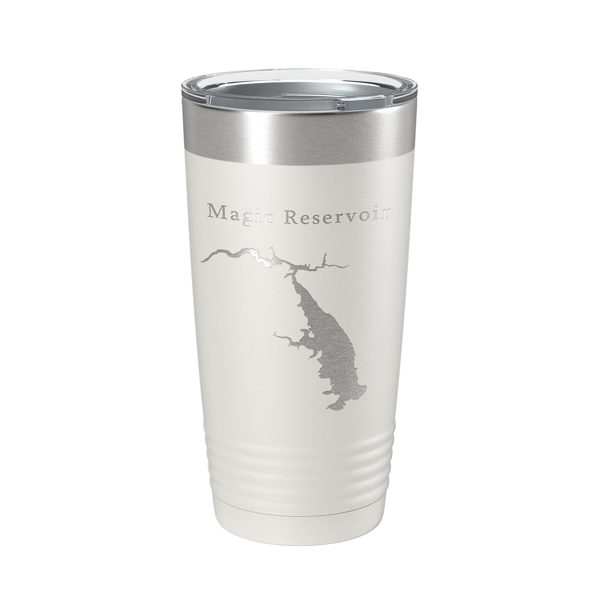 Magic Reservoir Tumbler Lake Map Travel Mug Insulated Laser Engraved ...