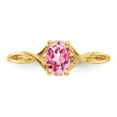 Primal Gold 14 Karat Yellow Gold Pink Tourmaline Birthstone Ring ...
