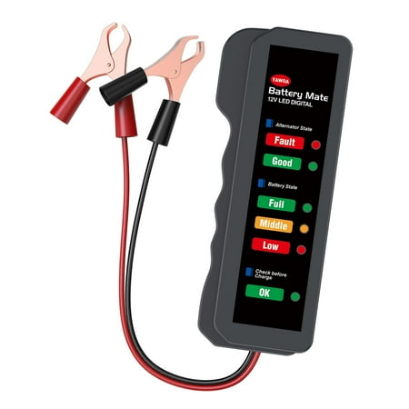 12V Car Battery & Alternator Tester, Car Motorcycle Battery Load Tester ...