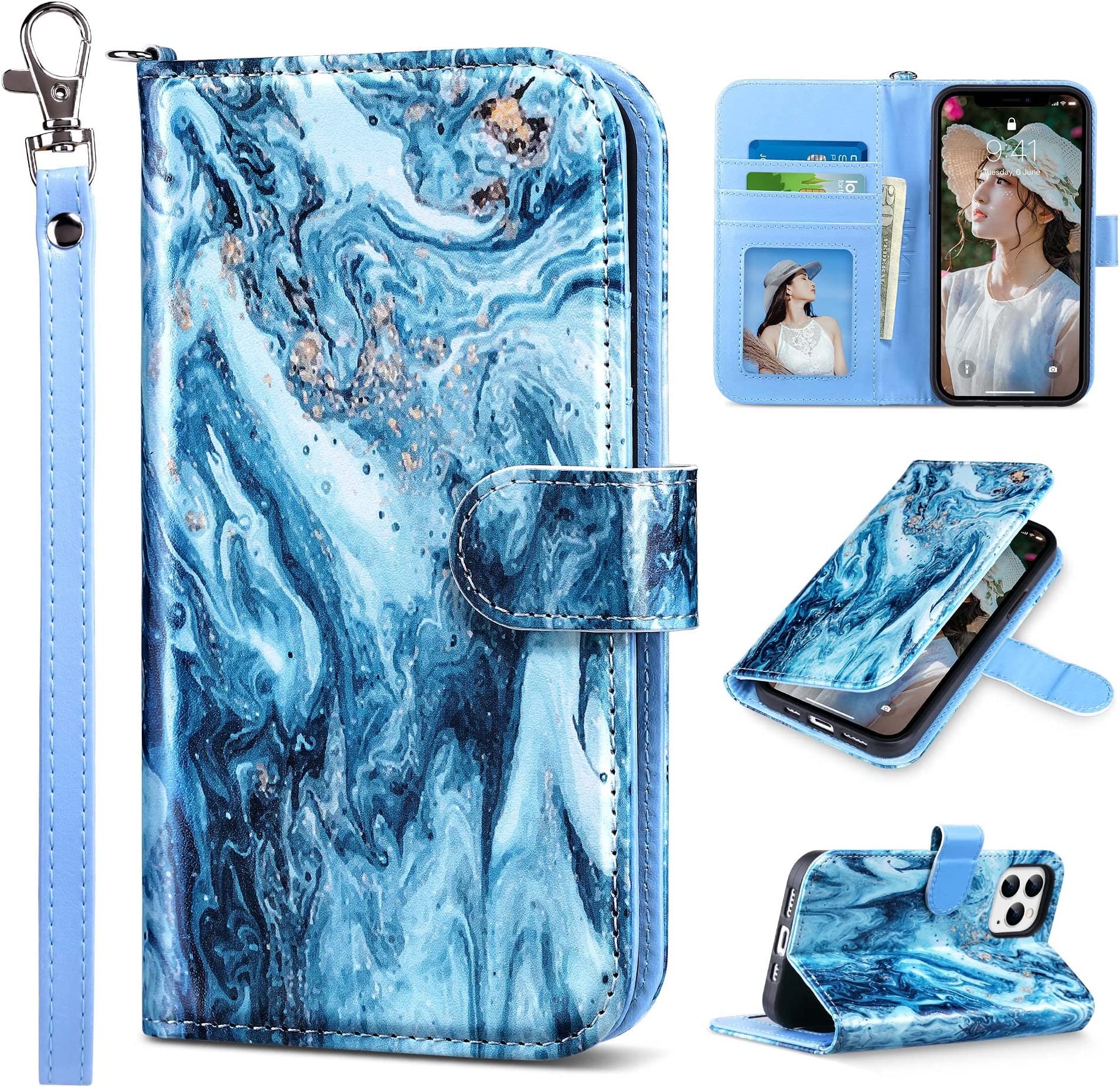 ULAK iPhone 12 Wallet Case, iPhone 12 Pro Case with Card Holder ...