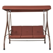 Mainstays Lawson Ridge 2-Seat Steel Outdoor Freestanding Porch Swing ...