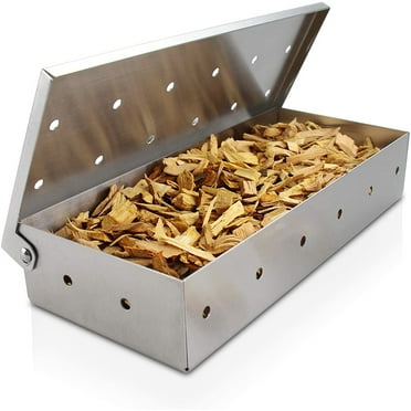 The Charcoal Companion Stainless Steel V-shaped Smoker Box for Gas ...