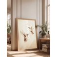Affixzi Hummingbird Wall Art Print, Vintage Minimalist Duo Sketch for ...