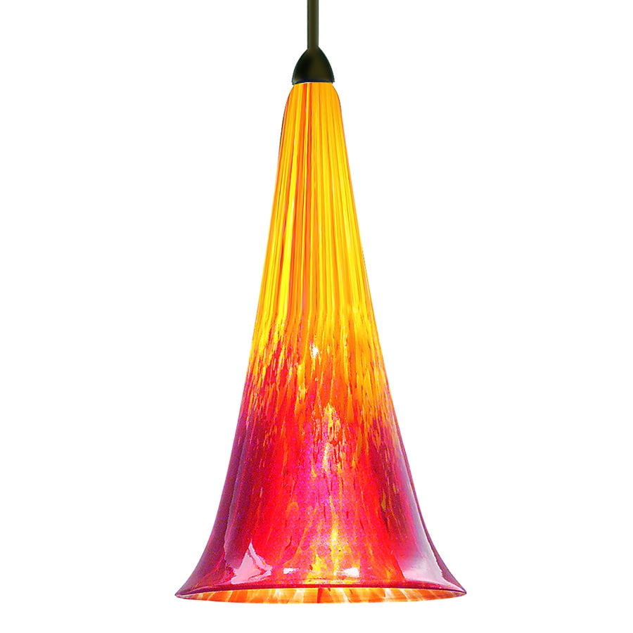 WAC Lighting Passion LED 1 Light Quick Connect Pendant with Yellow Red ...