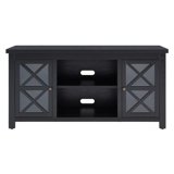 Pemberly Row Contemporary Engineered Wood 47" Black TV Stand - Walmart.com