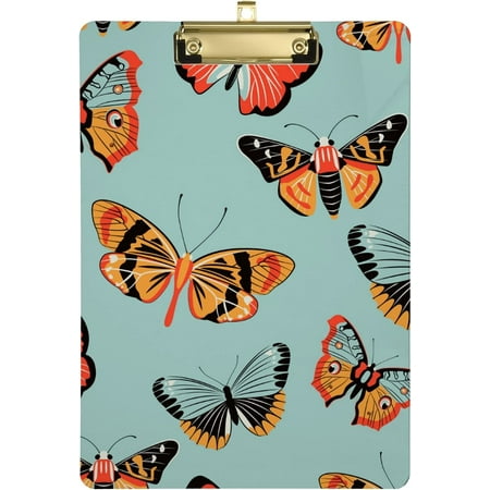 POGLIP Butterfly Clipboard Hardboard Wood Nursing Clip Board and Pull ...