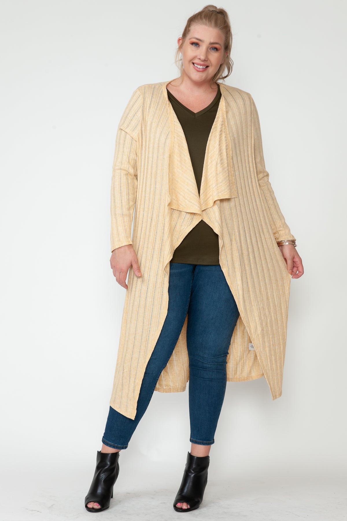 Women Plus Size Solid Color Knotted Back Cardigan - Walmart.com