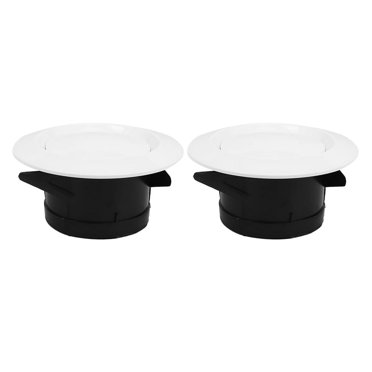 4" Black Round Plastic Louver Soffit Air Vent - Walmart.com