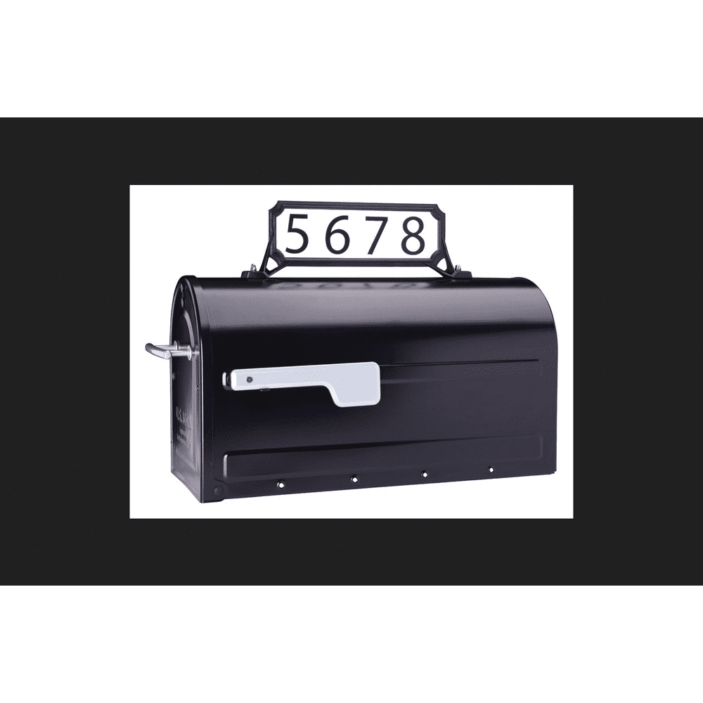 Architectural Mailboxes Black Surface Mount Manhattan Mailbox Name ...