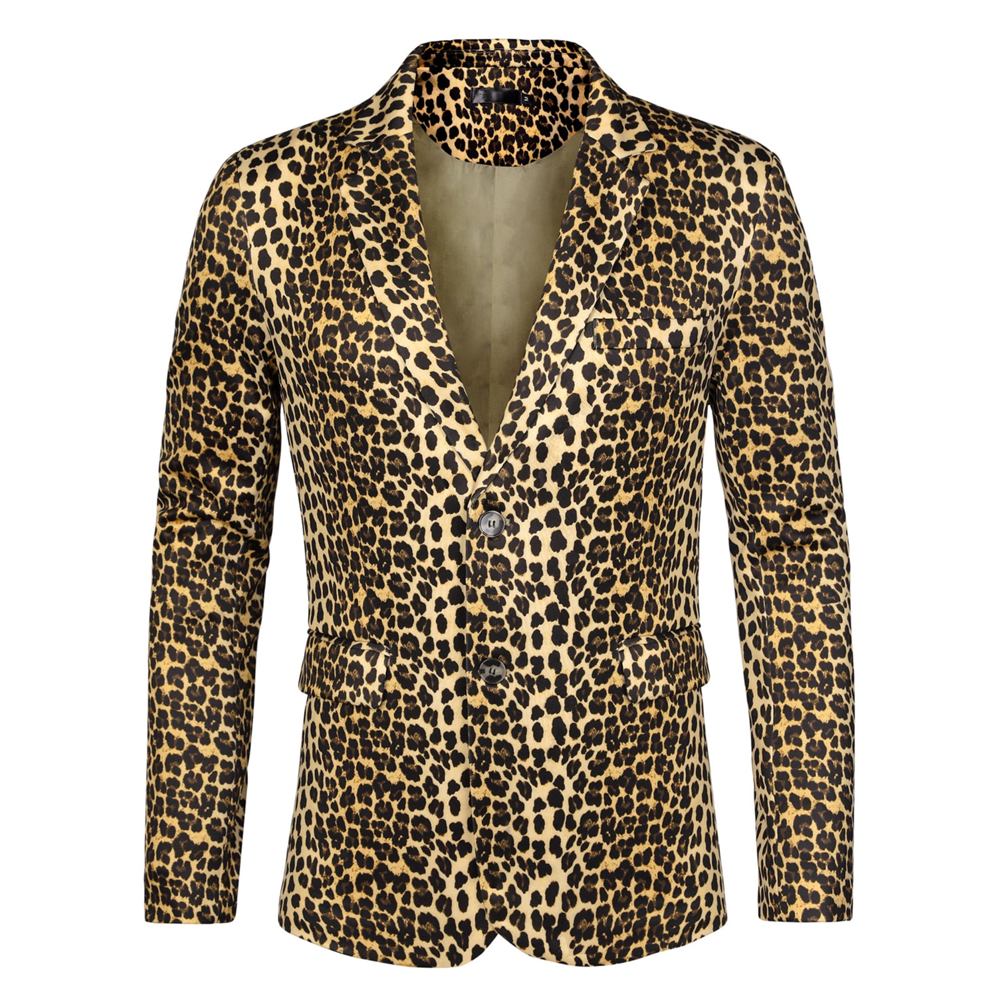 Click here for Inspire Chic Mens Party Blazer Animal Print Notche... prices