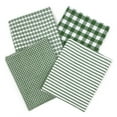 Perfect Green Christmas Assorted Homespun Plaid Gingham Homespun Cotton ...