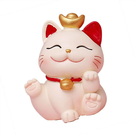 Mini Lucky Cat Figurine Japanese Lucky Cat Figurine Resin Fortune Cat ...