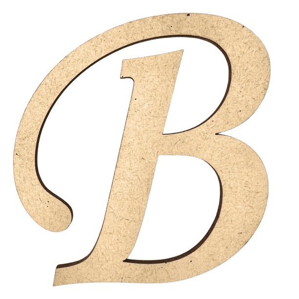 3" Tall MDF Wood Letter B | 1/4" Thick | Wood Craft Letters | Monotype ...