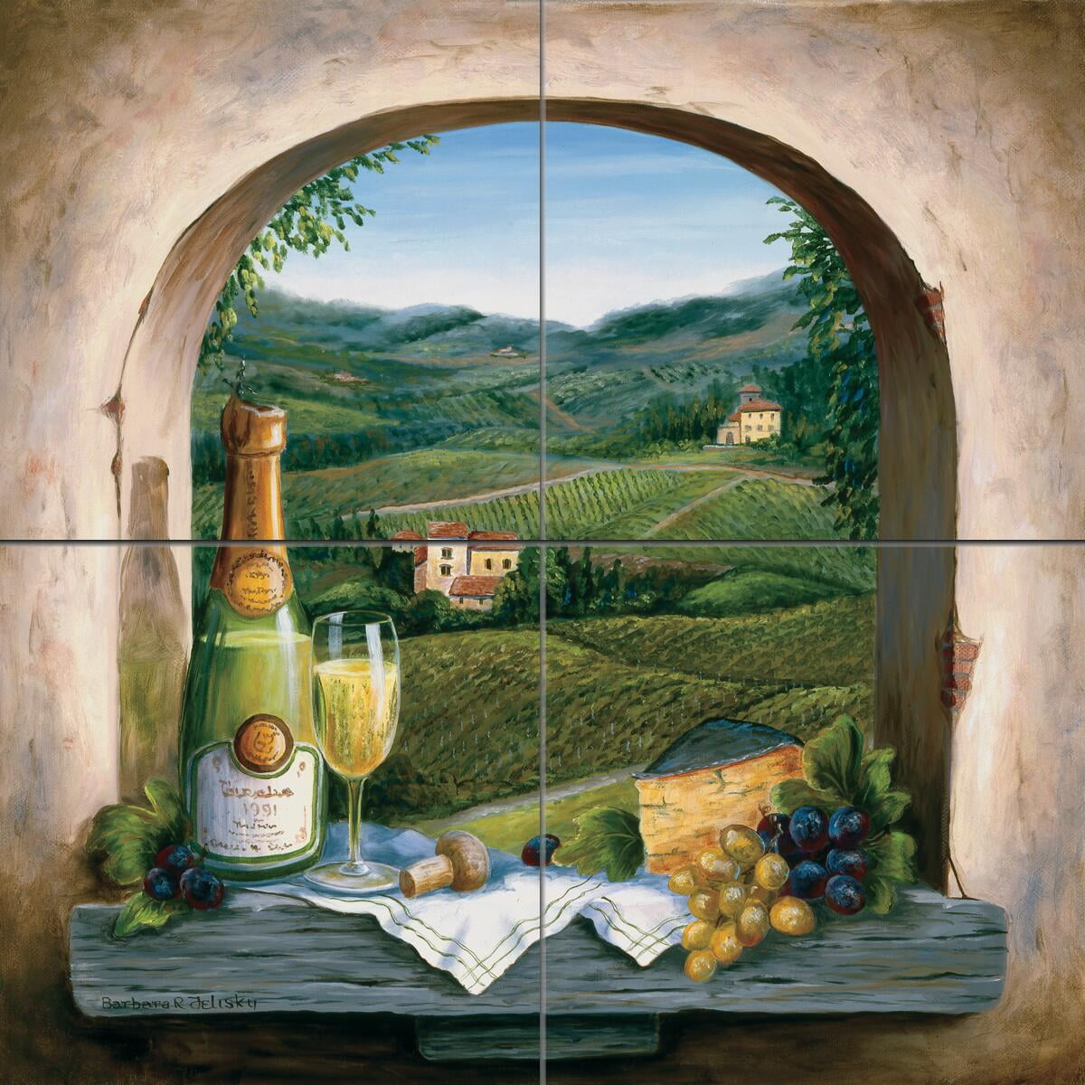 Tile Mural Kitchen Backsplash - Champagne Dreams - by Barbara Felisky ...