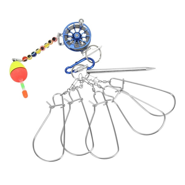 Filfeel Fishing Tool 5-Hook Lock Live Fish Buckle Fishing Stringer Clip ...