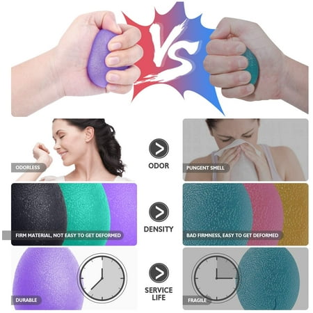 Hand Exercise Finger Exercise Egg-Shaped Grip Balls 3pcs 30-60lbs ...
