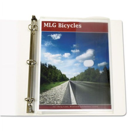 Cardinal Poly Ring Binder Pockets, 8.5 x 11, Clear, 5/Pack, Each ...
