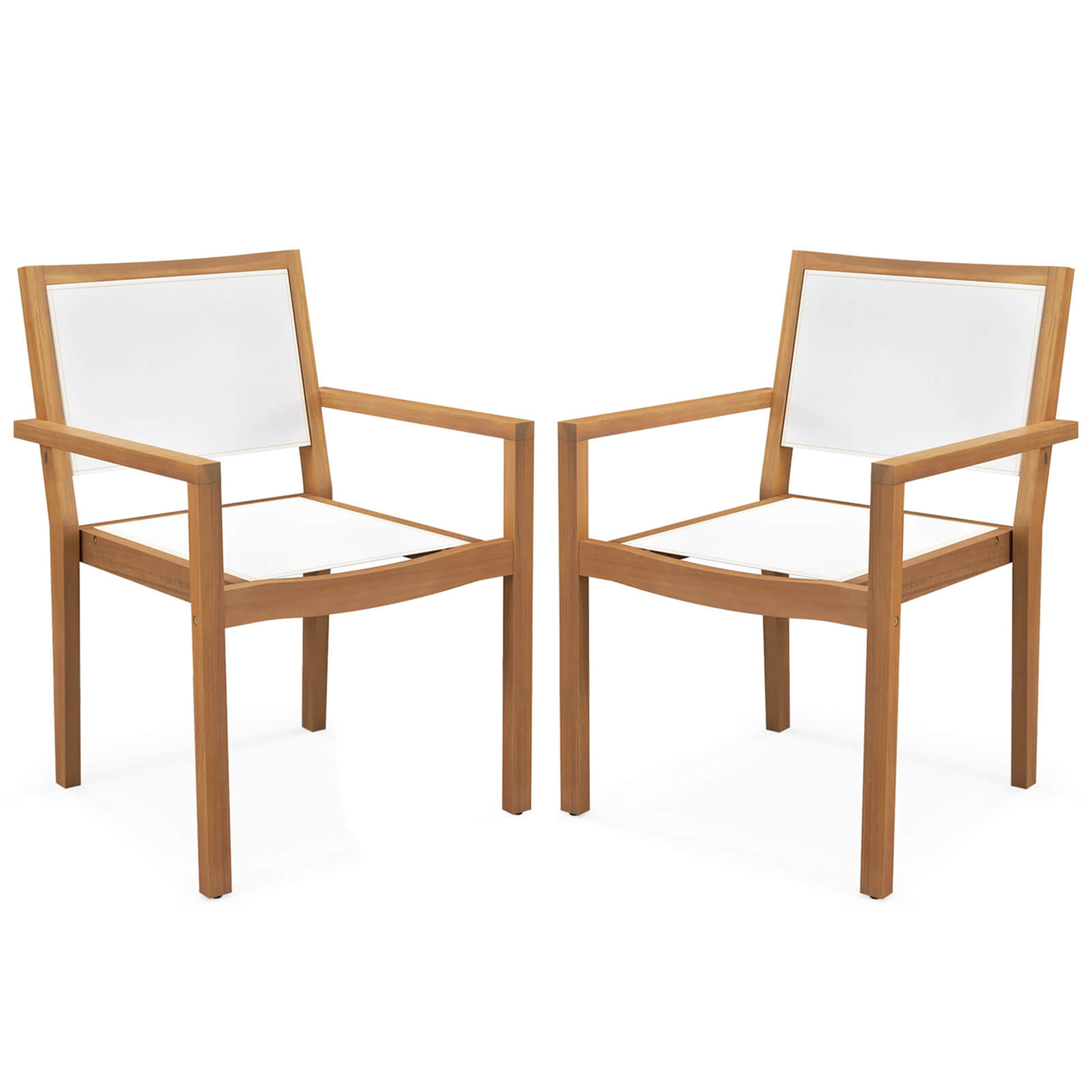Click here for Costway Stackable Dining Chair Set Of 2 With Wear-... prices
