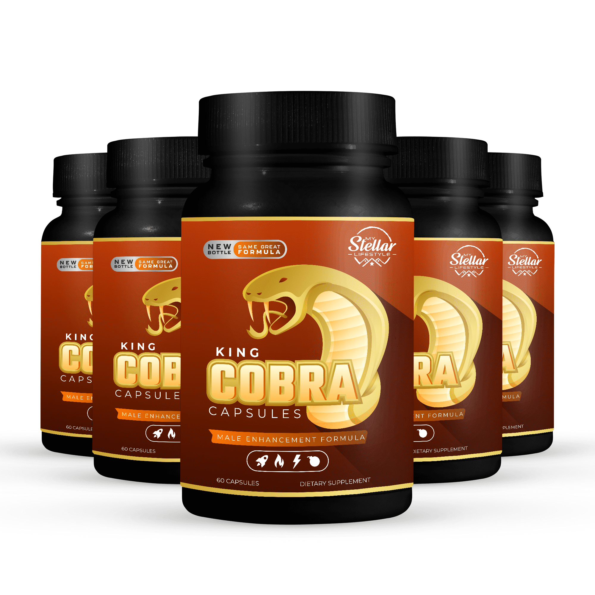 5 Pack King Cobra Capsules Extra Strength Formula 60 Capsules x5 ...