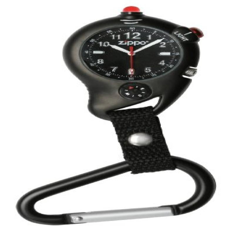 Zippo Sports Clip-On Watch with Black Dial and Black Nylon Strap ...