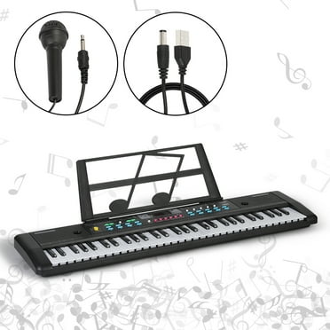 SUGIFT 61 Key Portable Electric Piano Keyboard with Microphone ...