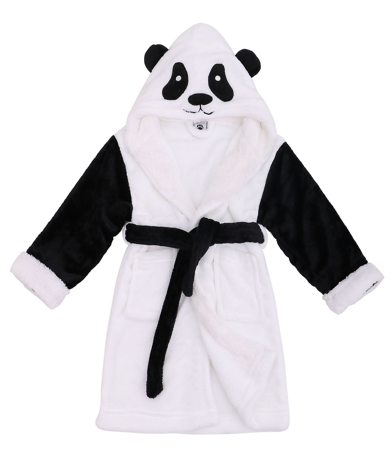 Kids Robe Zoo Crew Fuzzy Sherpa Lined Hooded Animal Bathrobe,Panda,S(1 ...