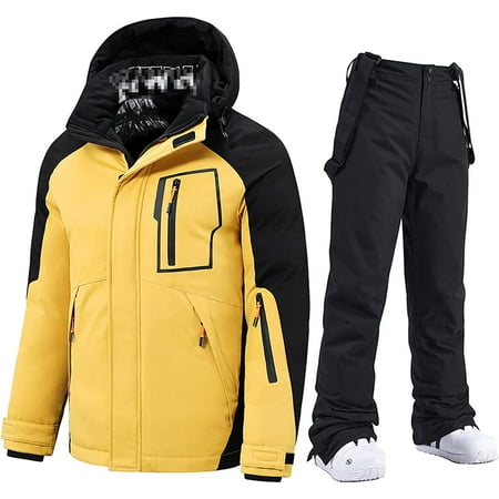 Men's Windproof Ski Suit, Thick Coat Snow Suit Ski Suit, Jacket Ski ...