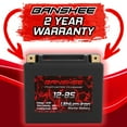 Banshee YTX12-BS Lifepo4 Lithium Motorsports Battery Compatible with Kawasaki ZX750 Ninja ZX-7R ...