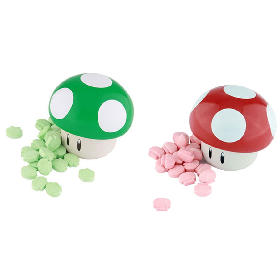 Boston America - Candy Tins - Super Mario SET OF 2 MUSHROOMS (Red ...