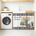 Back To School Cabinet Curtains 28" W x 35" L Tulips Floral Vase Pencil ...
