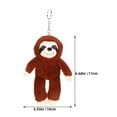 WEUVEB 2-Pack Cute Sloth Plush Keychain Bag Charms, Soft Decorative ...