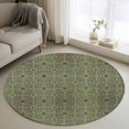 4ft Round Rug Abstract Geometric Area Rugs for Living Room Bedroom ...