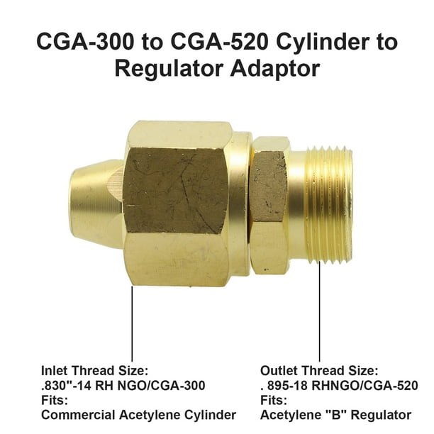 Cylinder To Regulator Acetylene Adaptors. Cga-200, Cga-300, Cga-510 And ...