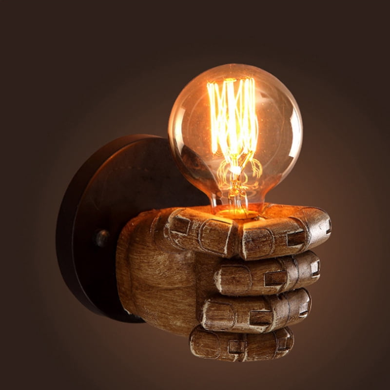 Vintage Hand Shaped Wall Lamp, Left / Right Hand Wall Light Fixture for ...