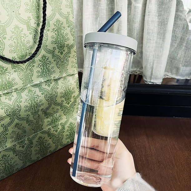 Plastic Large Clear Bottles Travel Water Bottle 700ml Juices Separation ...