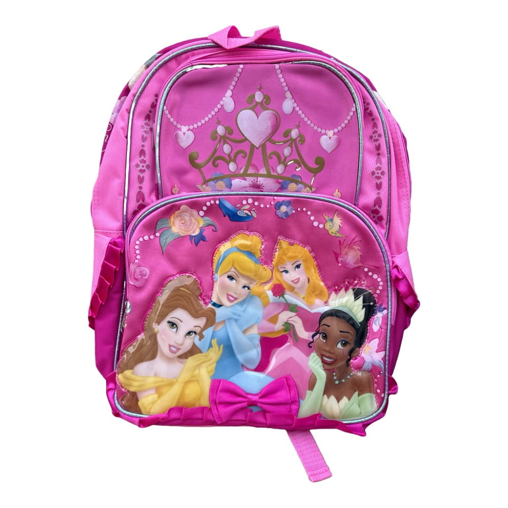 Disney Princess Backpack: Belle, Cinderella, Aurora, Tiana - Full Size ...