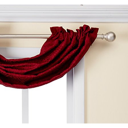 Five Queens Court Sutherland Waterfall Toga Valance, 39" x 28``, Red ...