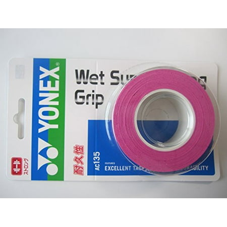 YONEX Wet Super Strong Grip Ac135 (3 Wraps) Pink (Ac135pf) 2015 ...