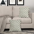 Black Sage Green Floral Block Print Pillow Covers 16x16 Inch Set of 2 ...